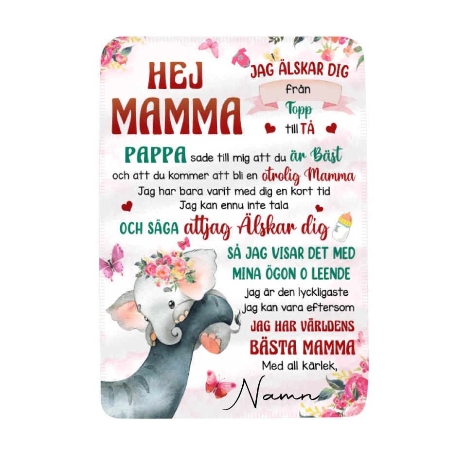 Personlig filt till Mamma | Personlig presenter till Mamma | Jag Har V ...