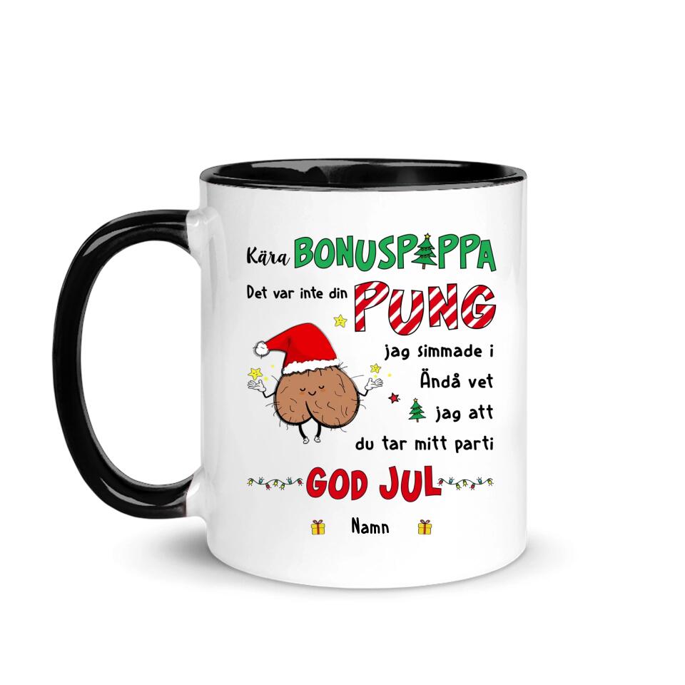 Personlig rolig mugg till BonusPappa | Personlig present till Far Papp ...